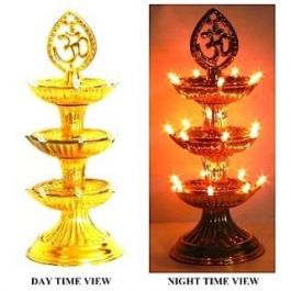 Virat Om Diya deepak jyot / jyoti lights Diwali Electric Gold Diya ...