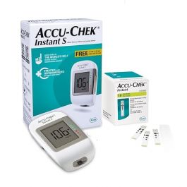 Accu-Chek Instant S Blood Glucose Glucometer Kit with Vial of 10 Strips ...