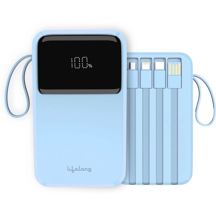 Lifelong 10000 mAh Compact Pocket Size Power Bank with 22.5 W output ...